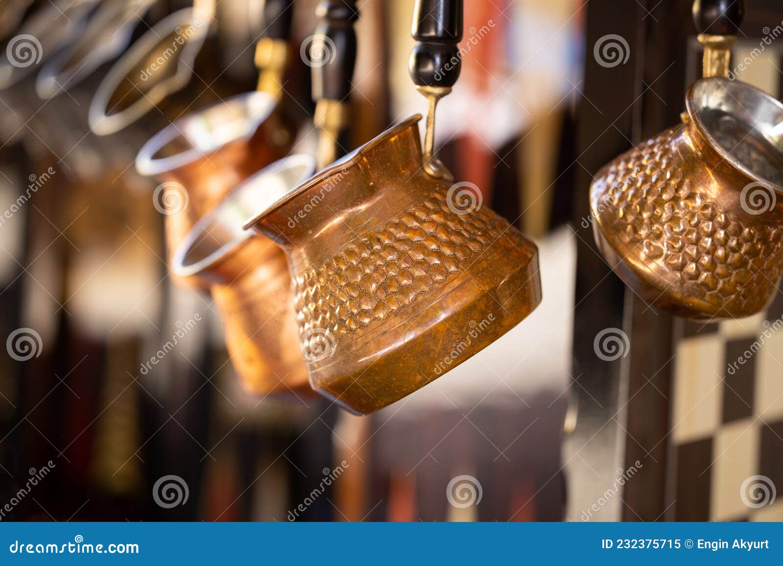 Traditional Copper Coffee Pot Stock Image - Image of cultural, design ...