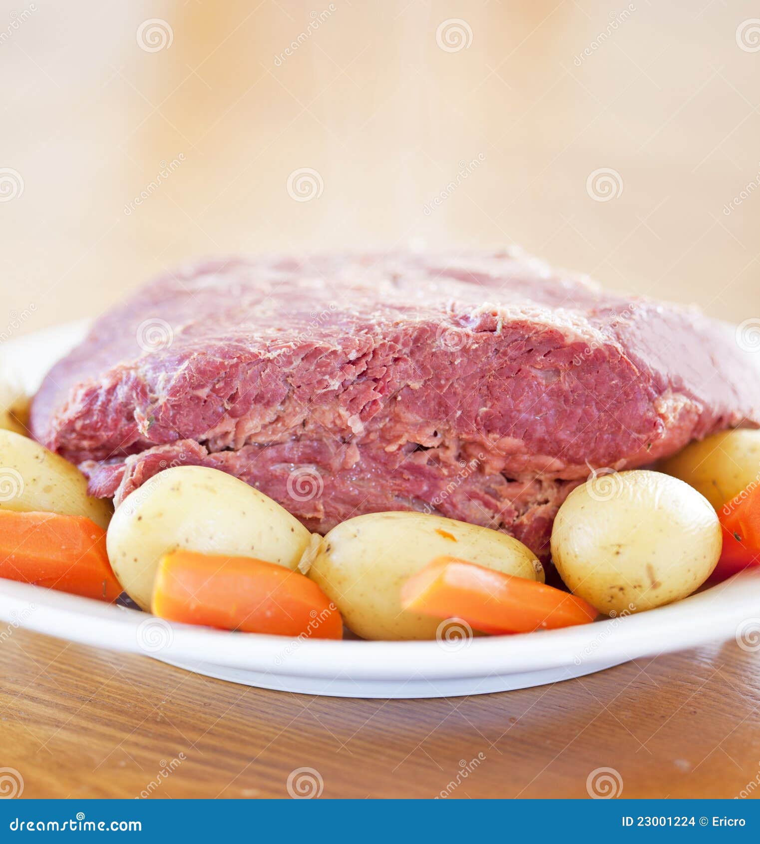 Traditional Corned Beef Dinner Stock Photo - Image of boiled, beef ...