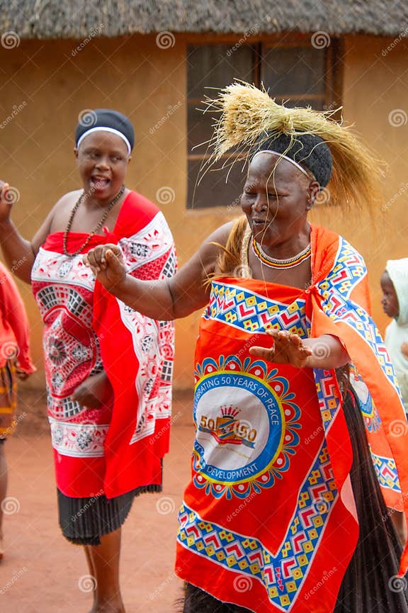 Traditional Costume Worn In A Swazi Village In Swaziland Editorial Image Image Of South
