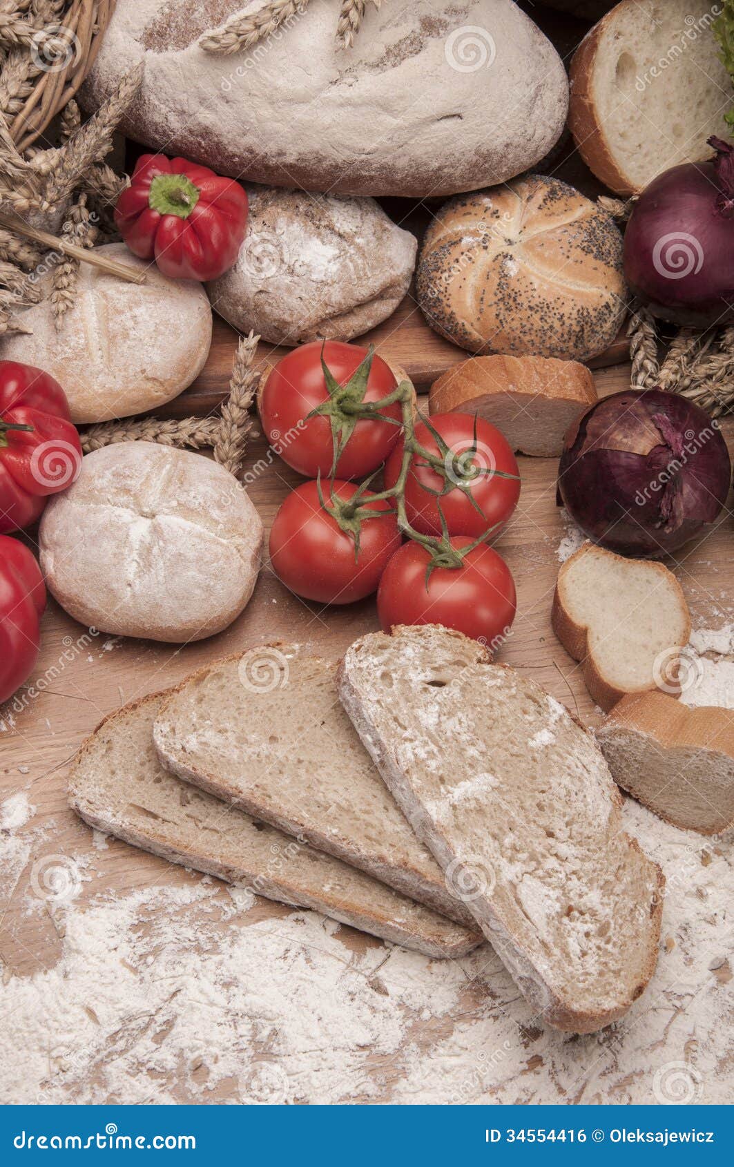 Traditional Country Food with Light Background Stock Photo - Image of ...