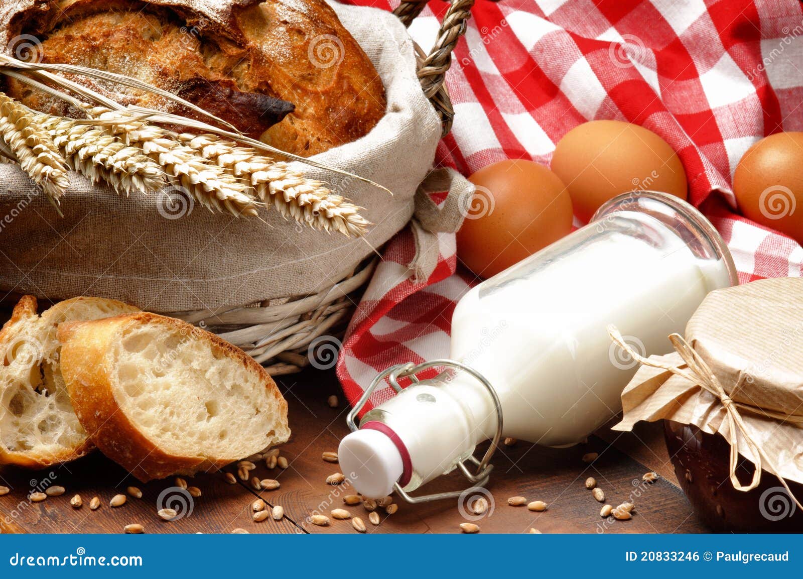 Traditional Countryside Breakfast Stock Photo - Image of grain, cereal ...