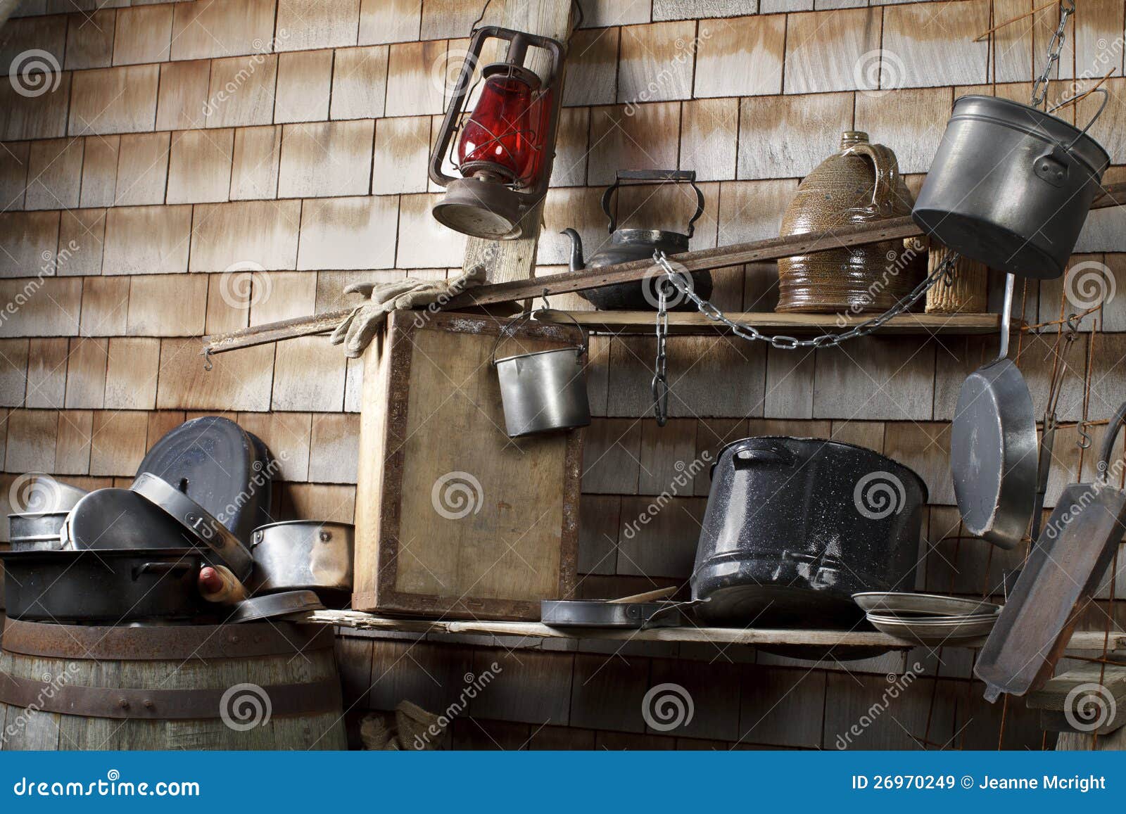 Traditional Cowboy Makeshift Camp Kitchen Stock Image - Image of ...