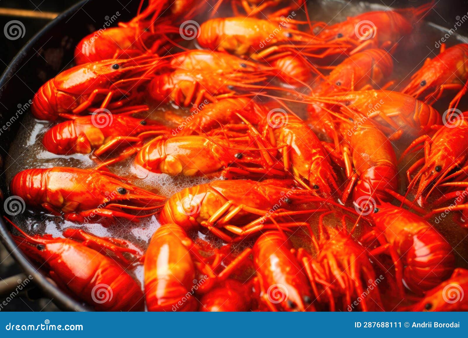 Traditional Crayfish Cooking in a Pot. Stock Illustration ...