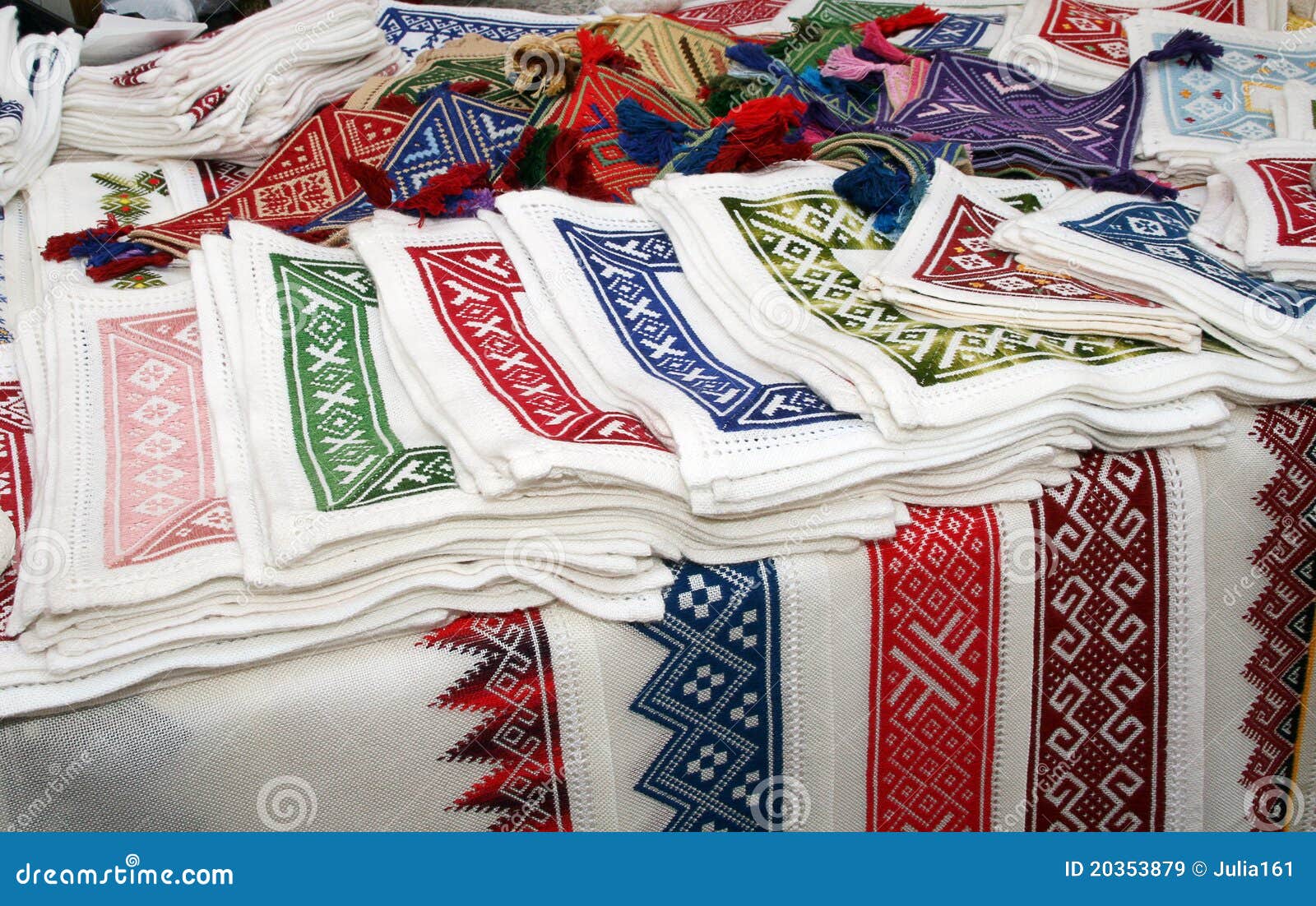 Traditional Croatia Embroidery Souvenir Stock Image - Image of cotton ...