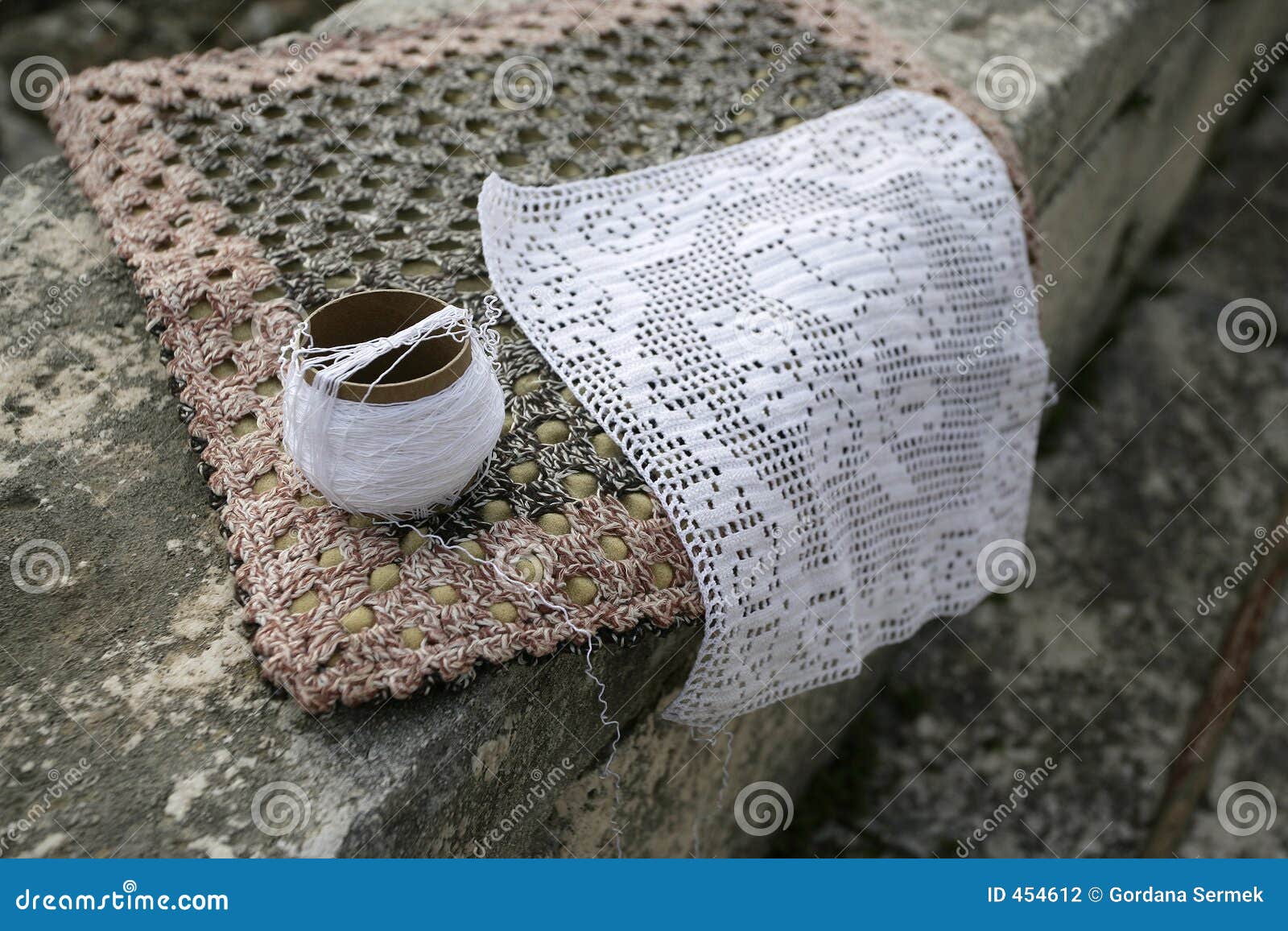 Traditional Croatian Handicraft Stock Photo - Image of white, handmade ...