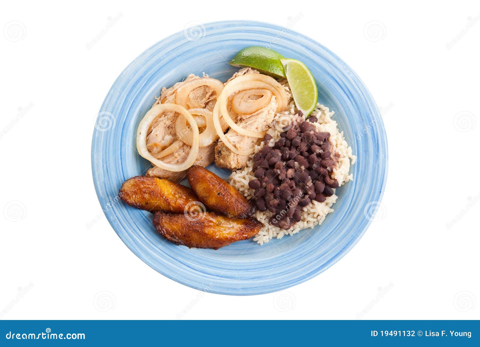 Traditional Cuban Cuisine, Black Beans, Rice And Fried Eggs Stock Image ...
