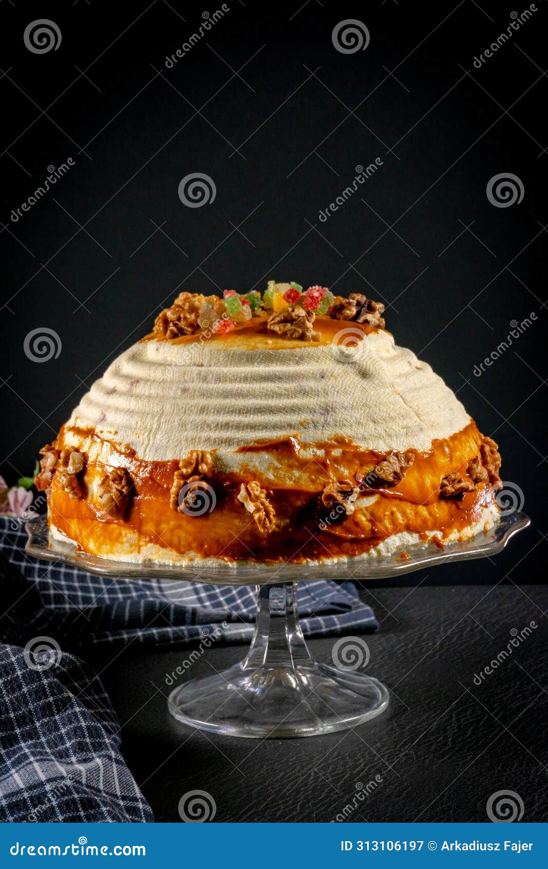 Traditional Curd Cake Dessert Pascha Stock Image - Image of snack ...