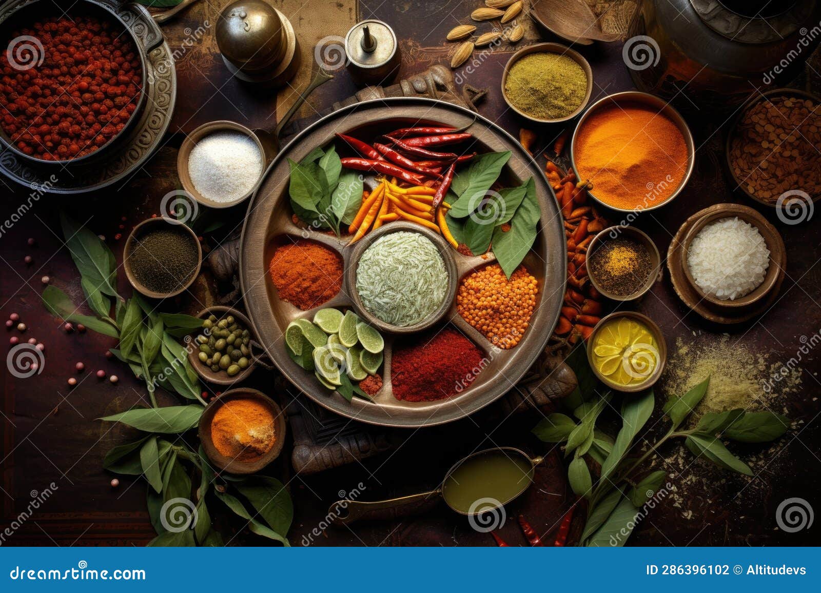 Traditional Curry Ingredients Flat Lay Stock Photo - Image of turmeric ...