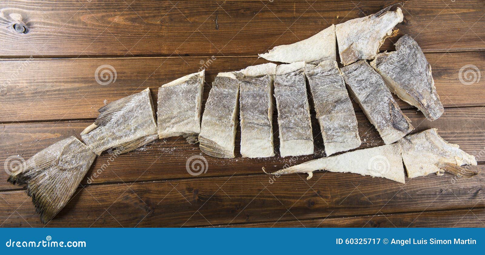 Traditional Cut of Salted Cod Stock Image - Image of codfish, plate ...