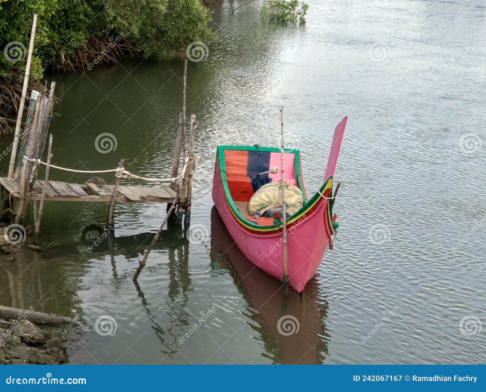 A Traditional Cute Boat in Banda Aceh Stock Image - Image of ...
