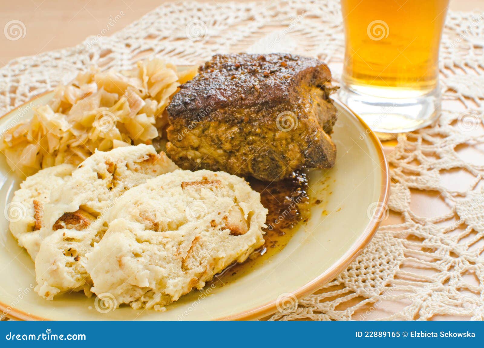 Traditional Czech dinner stock image. Image of nutrient - 22889165