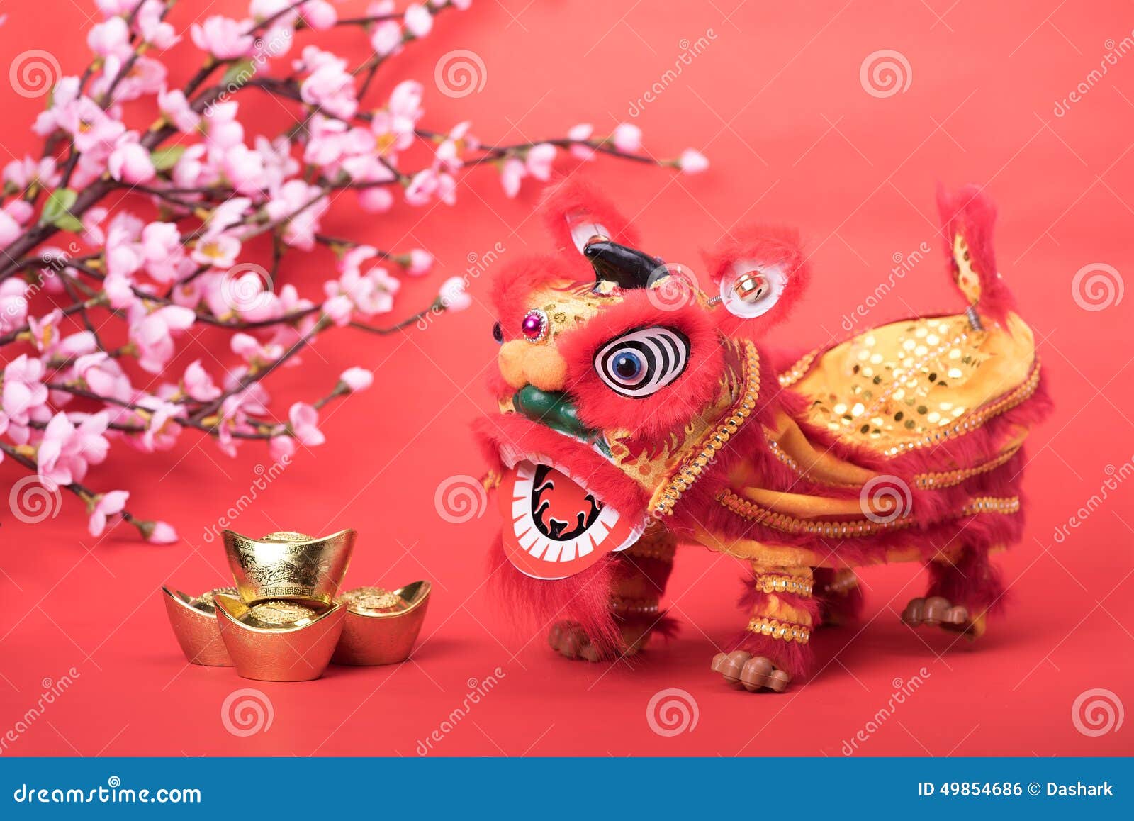 Traditional dancing lion stock photo. Image of exotic - 49854686