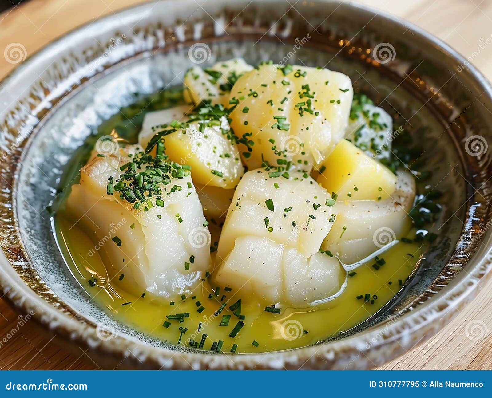 Traditional Danish Dish Kogt Torsk Based on Boiled Cod Stock ...