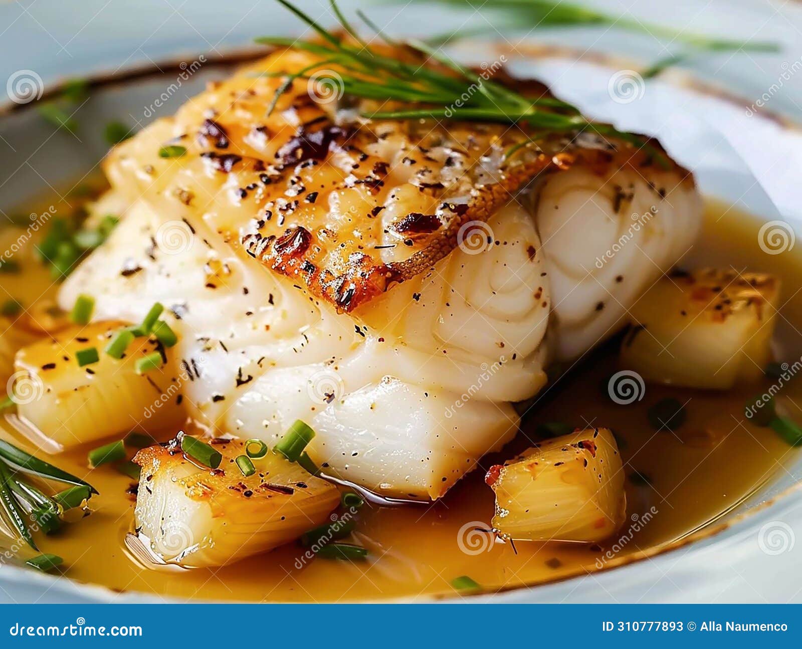 Traditional Danish Dish Kogt Torsk Based on Boiled Cod Stock ...