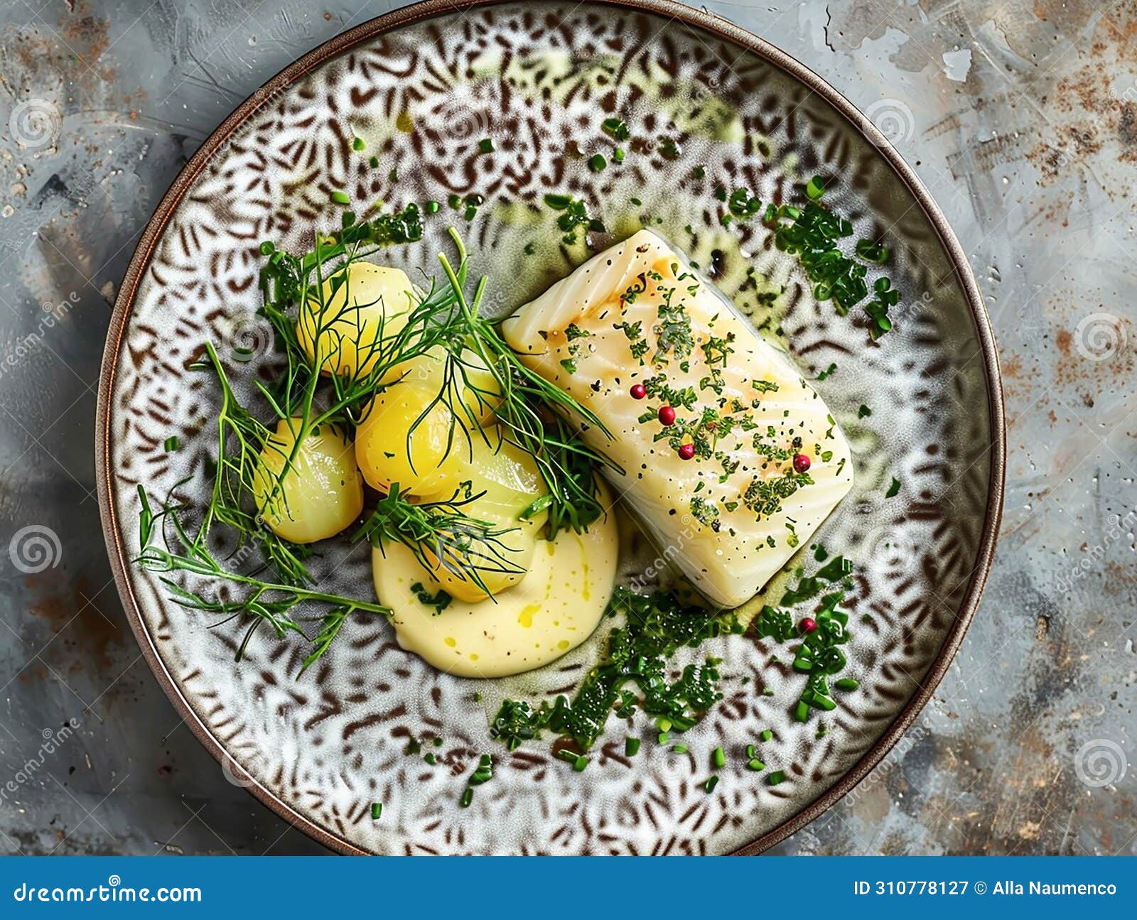 Traditional Danish Dish Kogt Torsk Based on Boiled Cod Stock ...