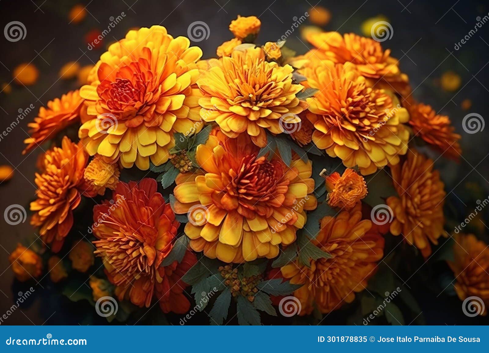 Traditional Day of the Dead Marigold Flower Stock Image - Image of ...