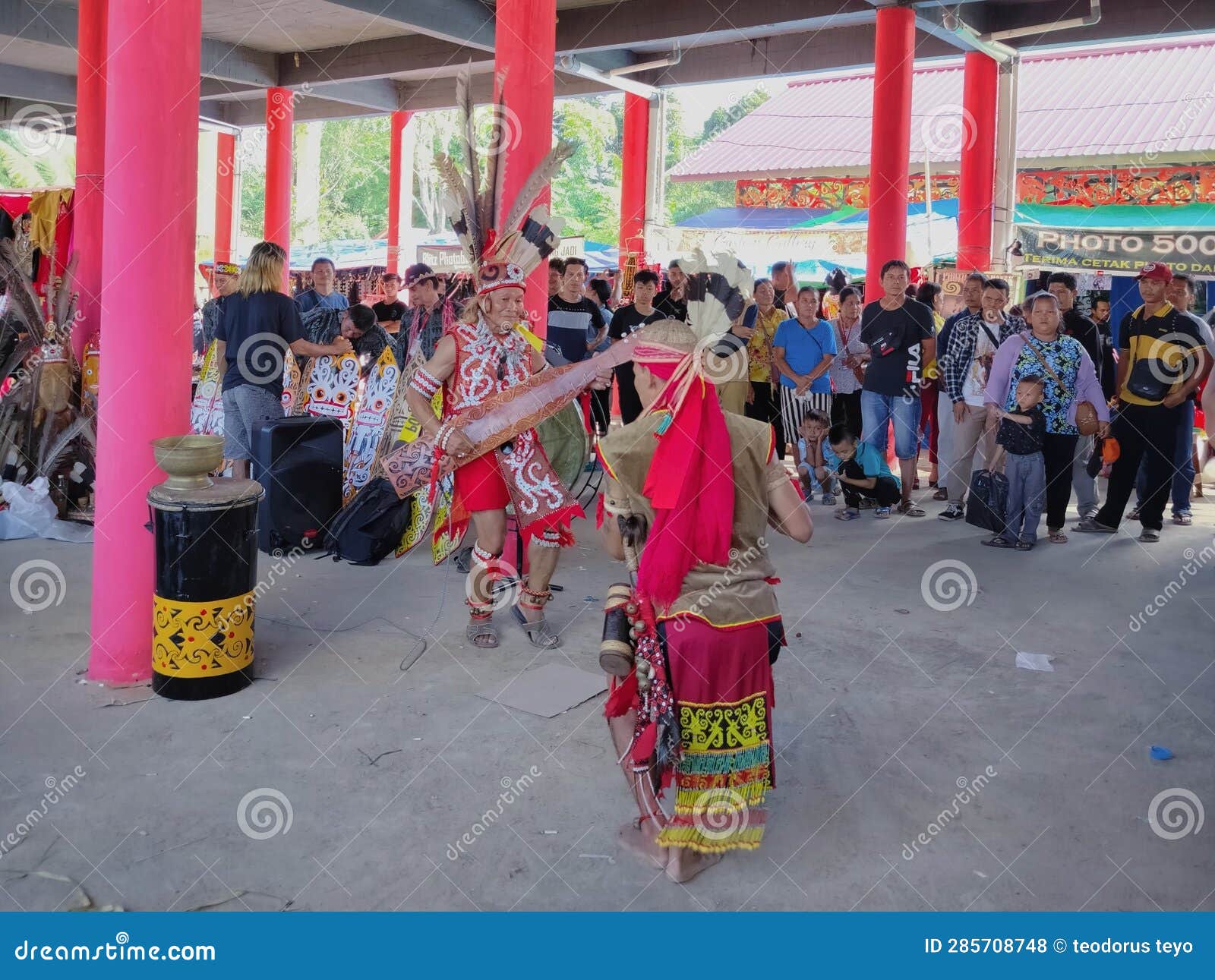 Traditional Dayak dance editorial stock photo. Image of traditional ...