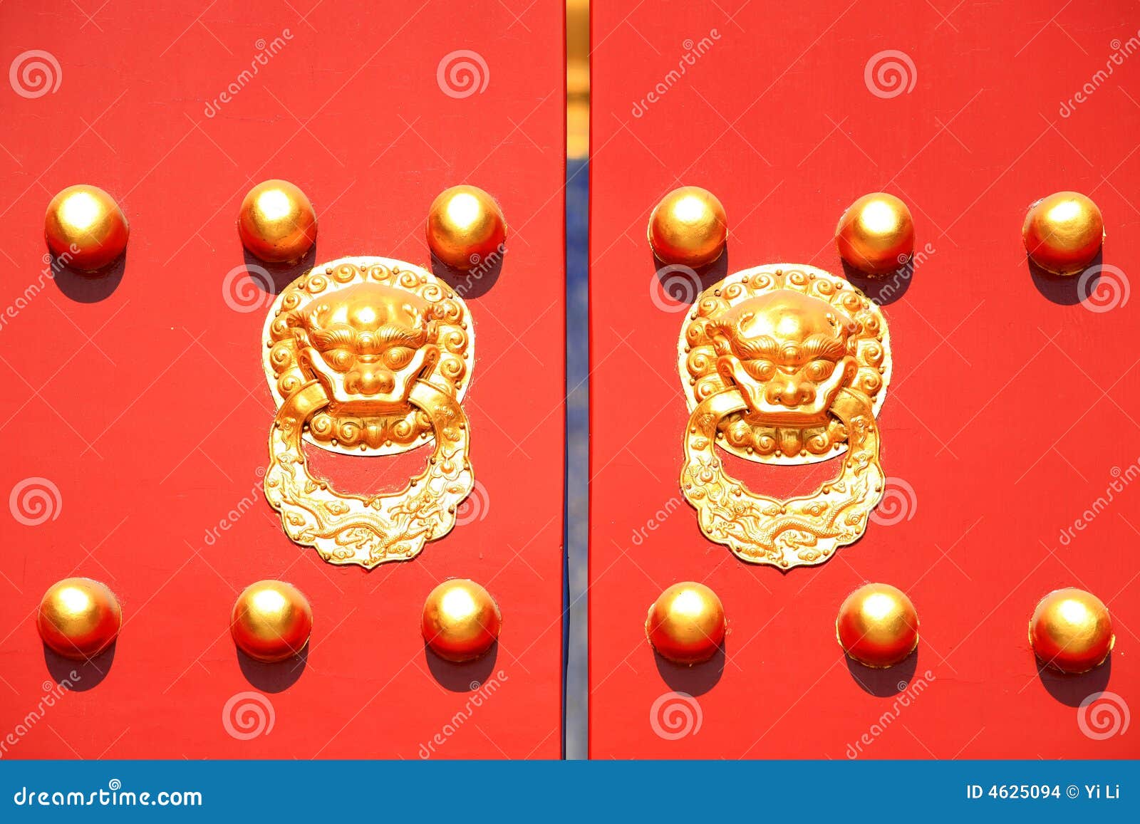 The Traditional Decoration on Chinese Palace Gate Stock Photo - Image ...