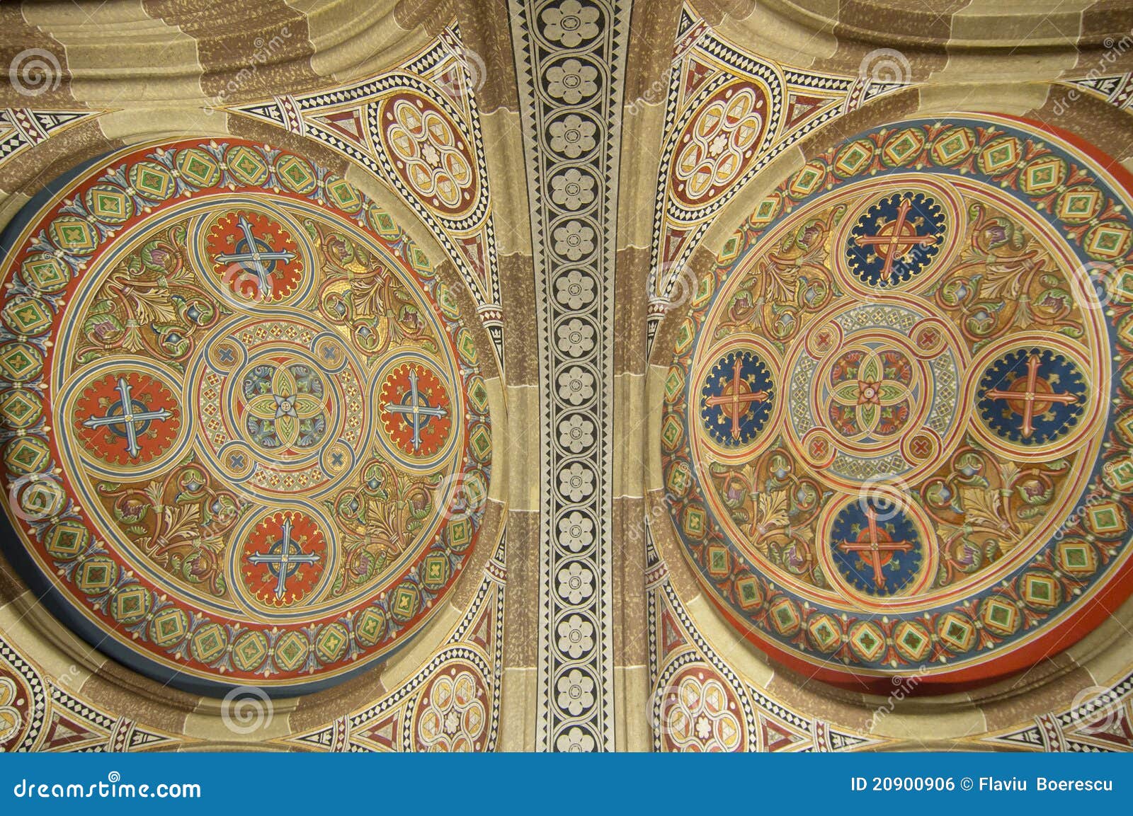 Traditional Decoration on Church Ceiling Stock Photo - Image of ceiling ...