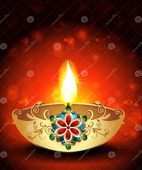 Traditional Deepak Background Stock Vector - Illustration of decorative ...