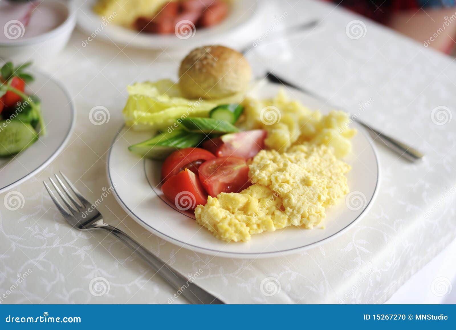 Traditional Delicious Breakfast Stock Photo - Image of steel, freshness ...