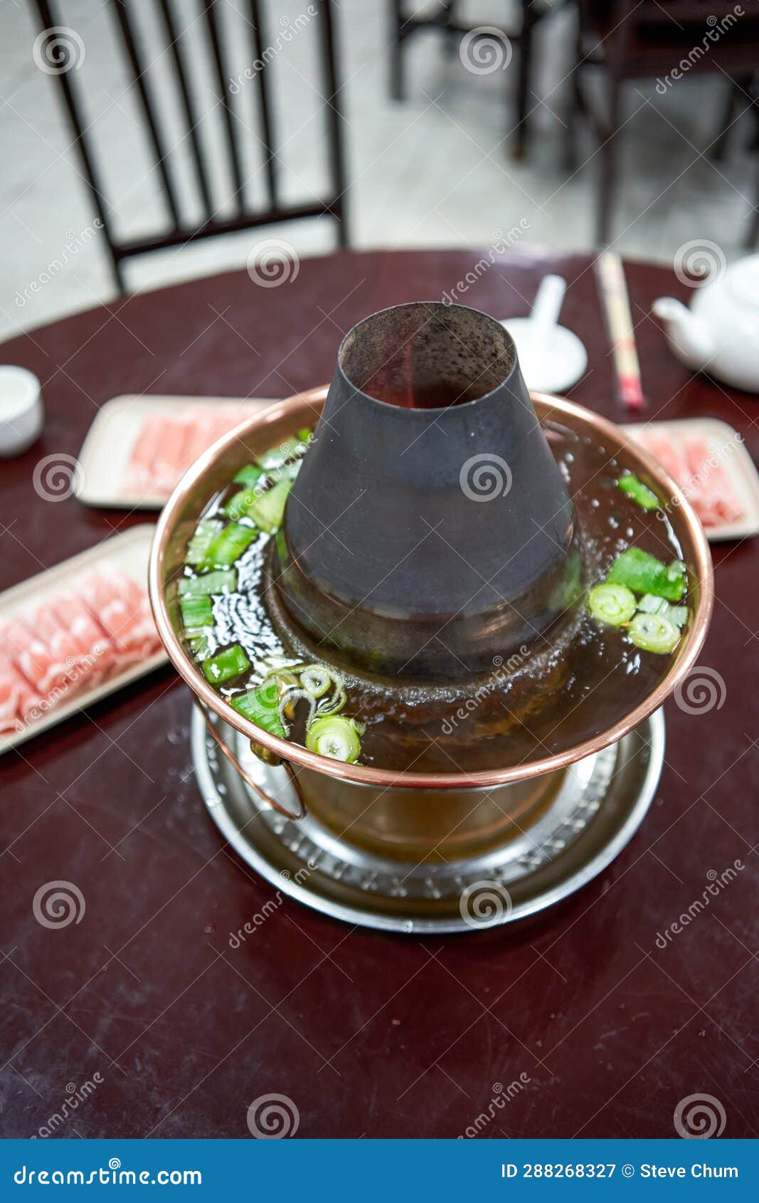 Traditional and Delicious Old Beijing Copper Pot Mutton Stock Image ...