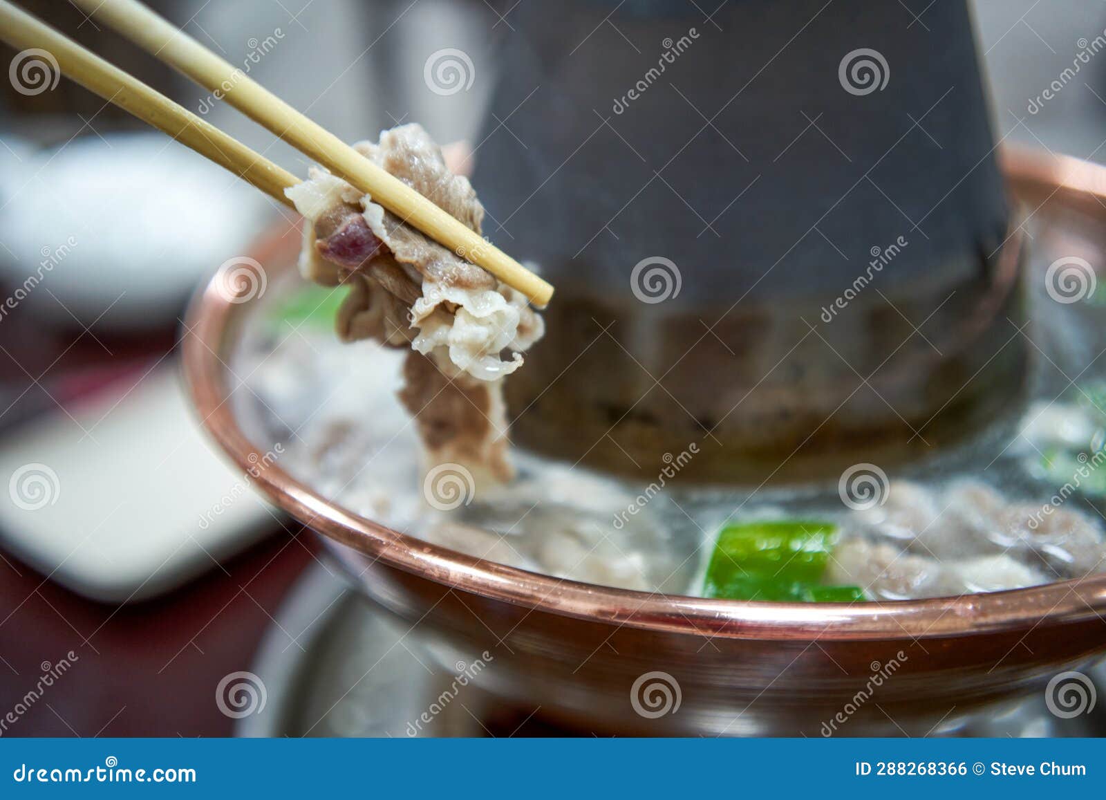 Traditional and Delicious Old Beijing Copper Pot Mutton Stock Photo ...