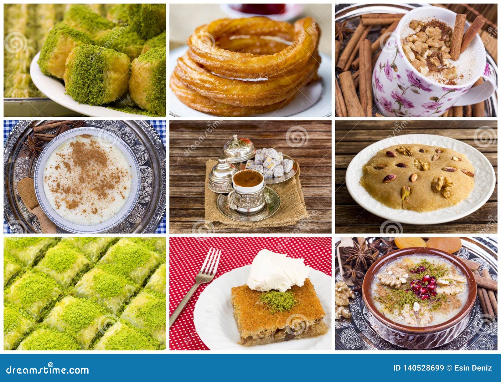 Traditional Delicious Turkish Desserts Various Stock Image - Image of ...