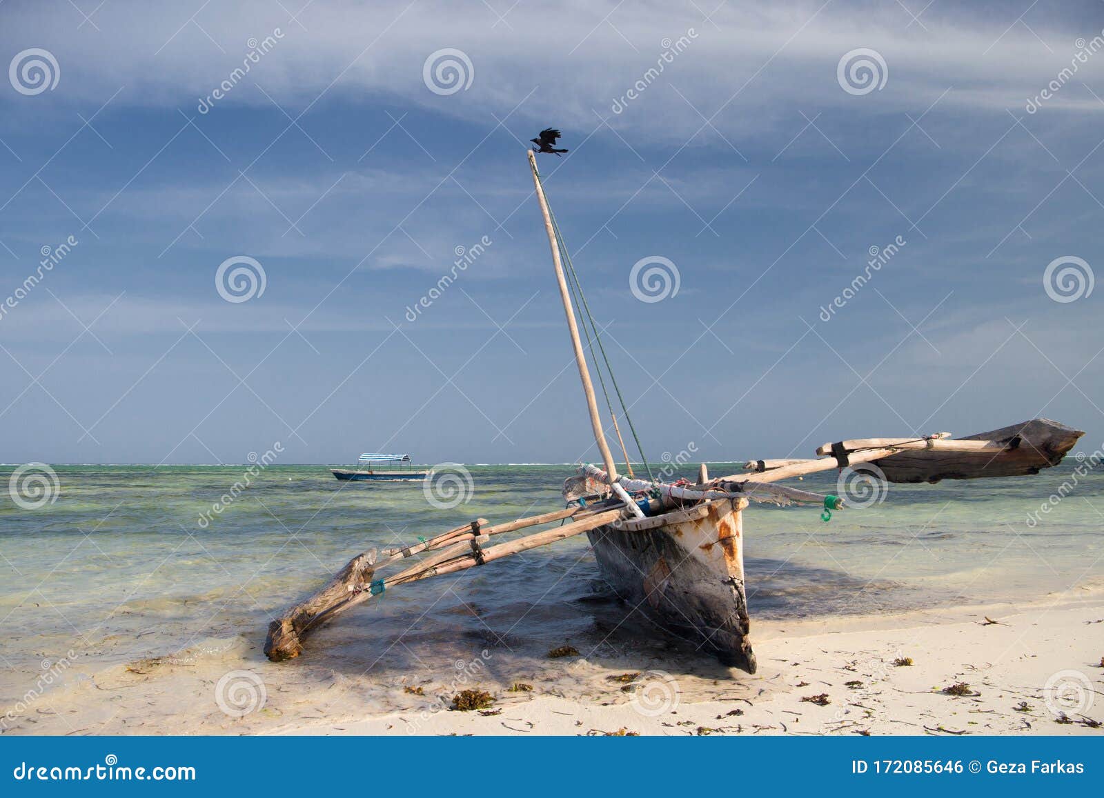 Traditional Dhow African Sailing Boat Stock Photo - Image of relaxation ...