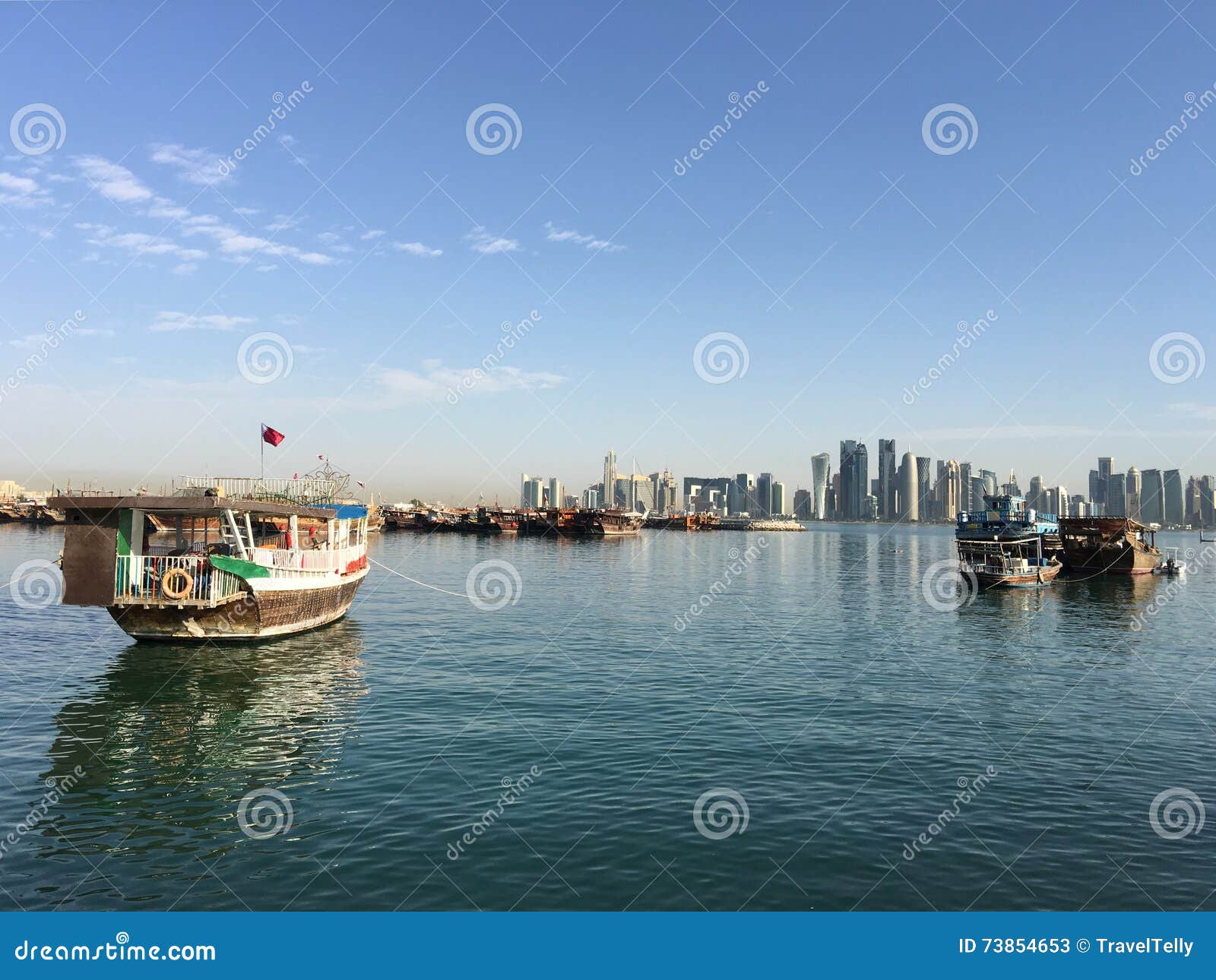 Traditional Dhow, Arab Sailing Vessel Stock Image - Image of ...