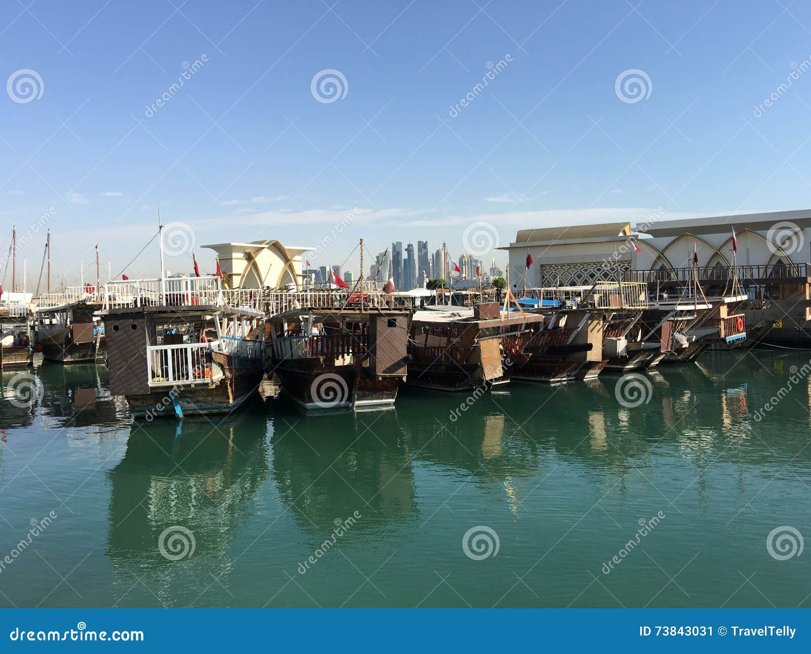 Traditional Dhow, Arab Sailing Vessels Stock Image - Image of doha ...