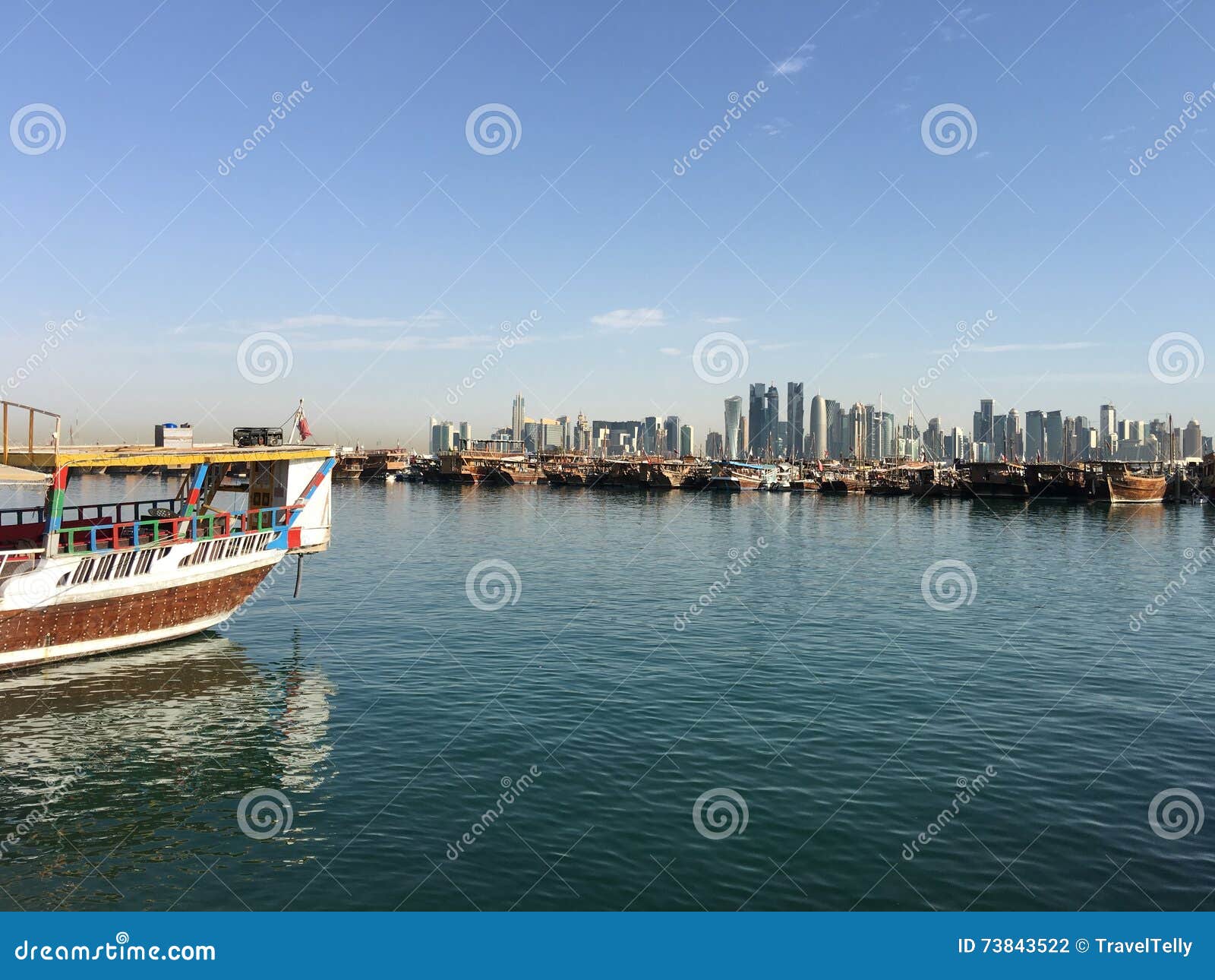 Traditional Dhow, Arab Sailing Vessels Stock Photo - Image of harbour ...