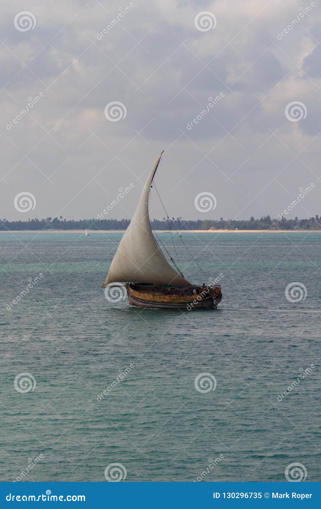 Traditional Dhow Sailing stock image. Image of trade - 130296735