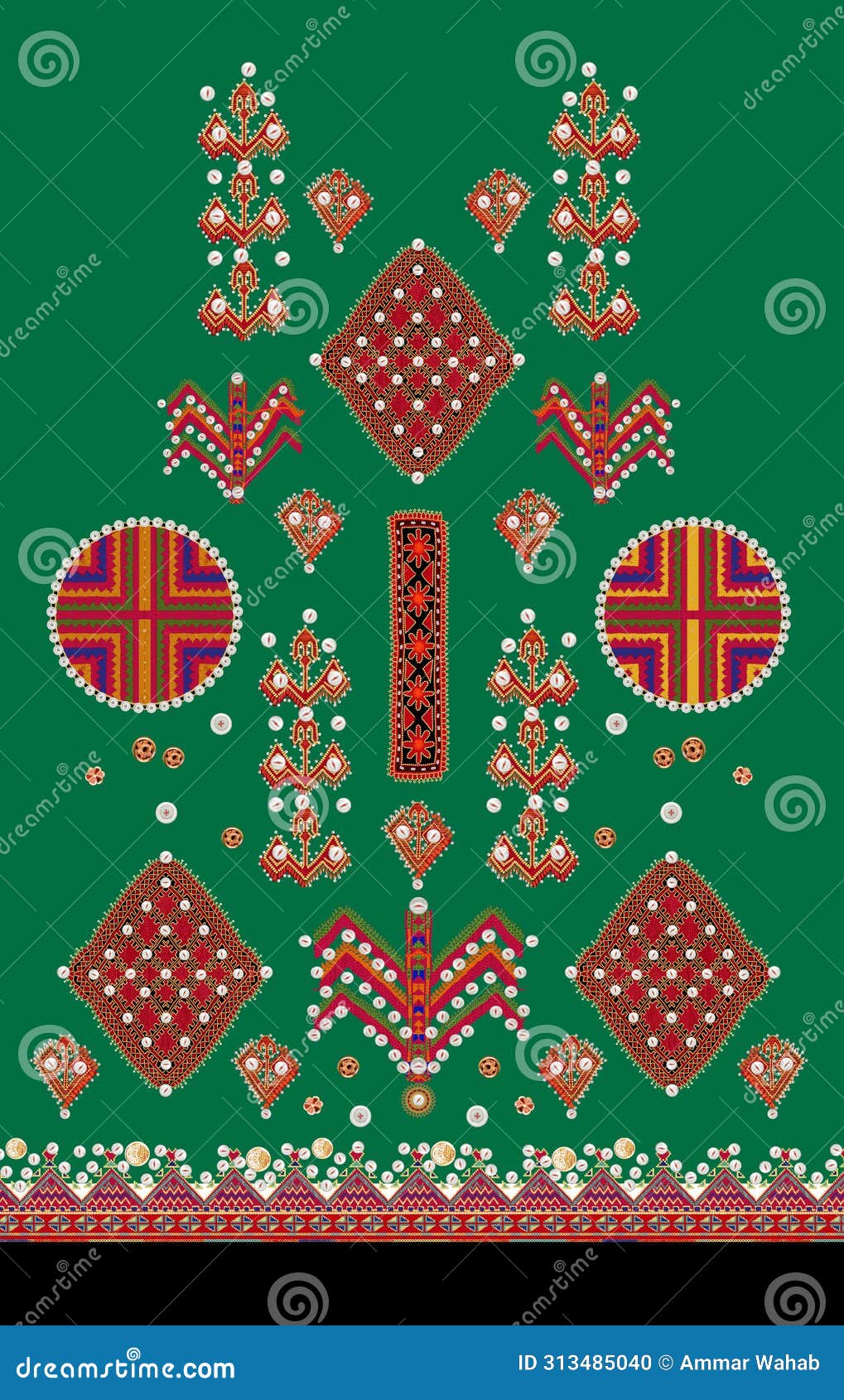Traditional Digital Printed Design Pattern Stock Illustration ...