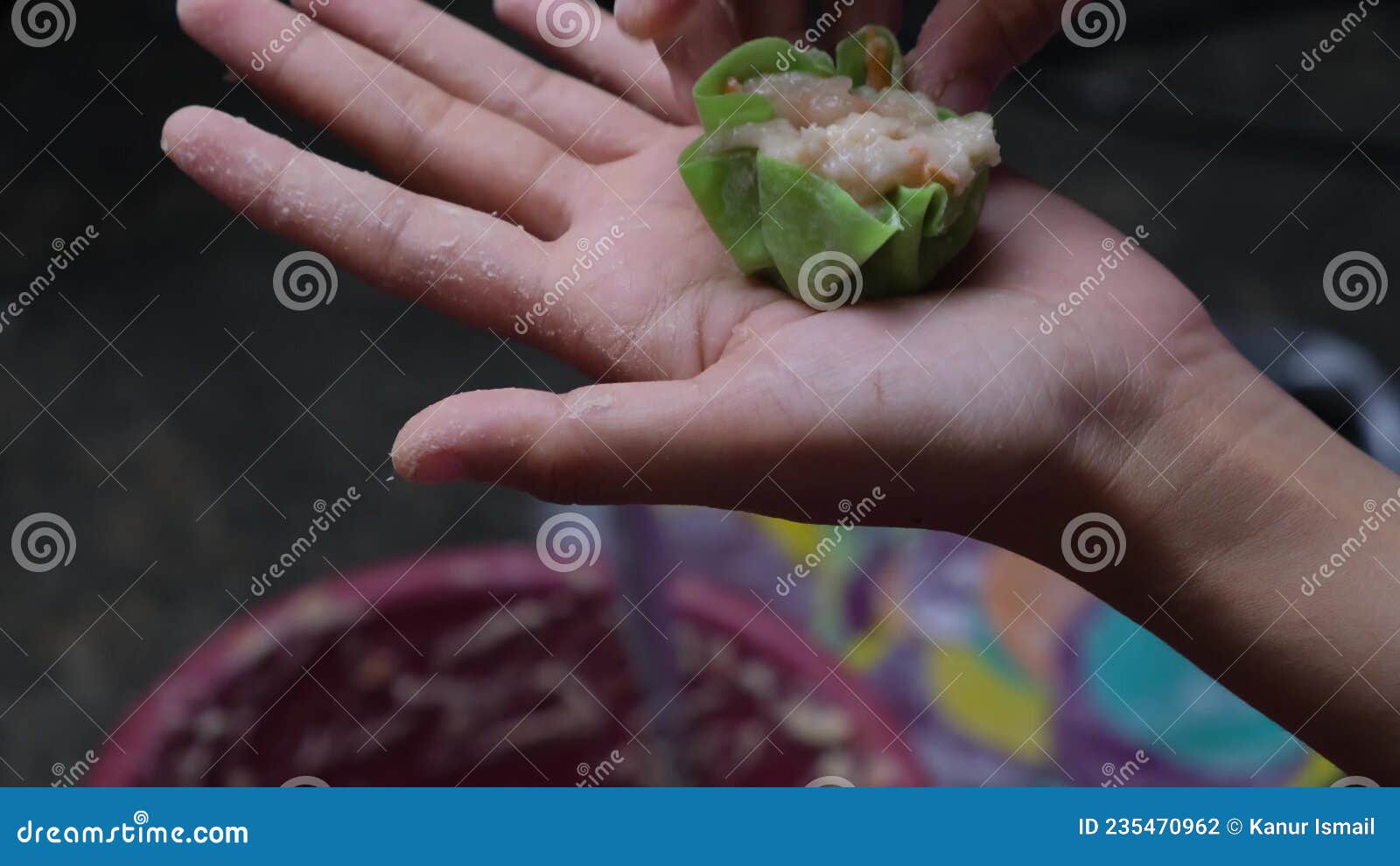 Asian Girl Hands Making Dim Sum Stock Footage - Video of cooking ...