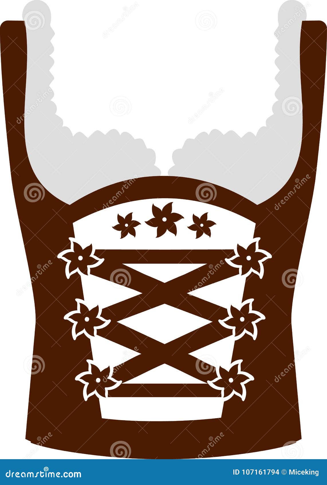 Traditional dirndl vector stock vector. Illustration of bavaria - 107161794