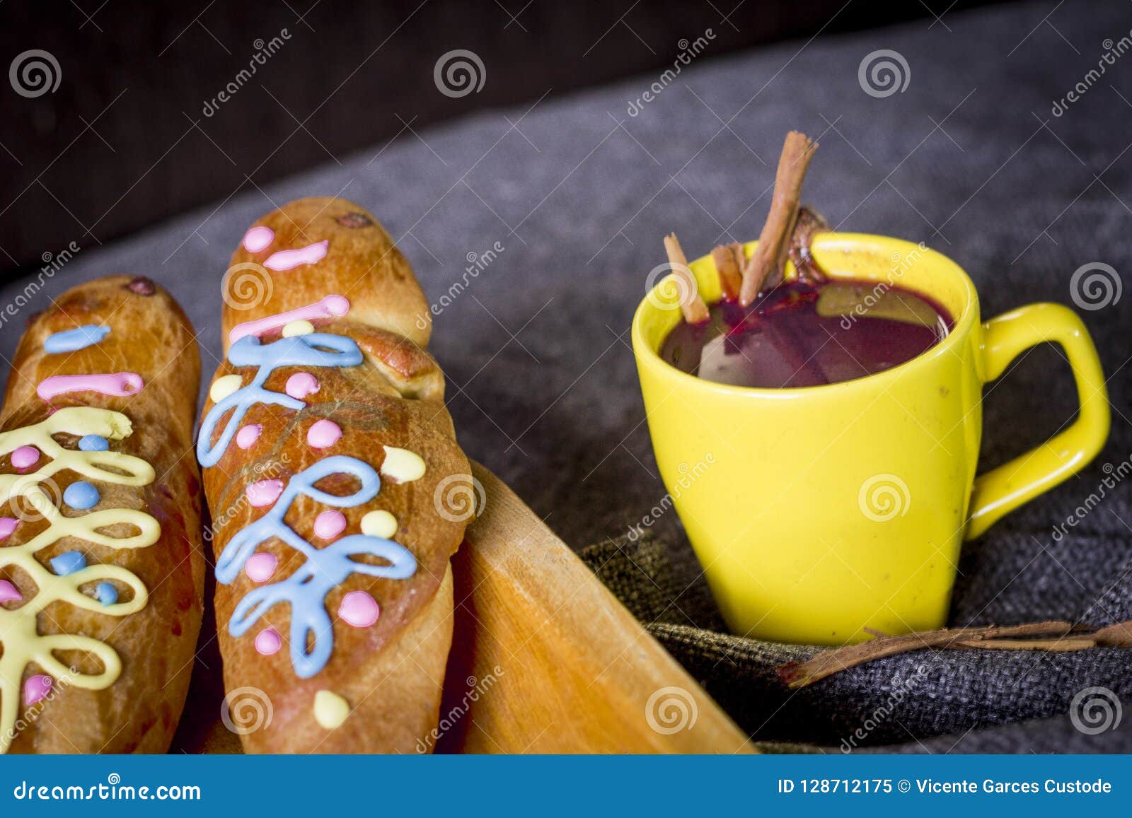 Traditional Dish and Drink Ecuador, Called: Colada Morada and Bread ...