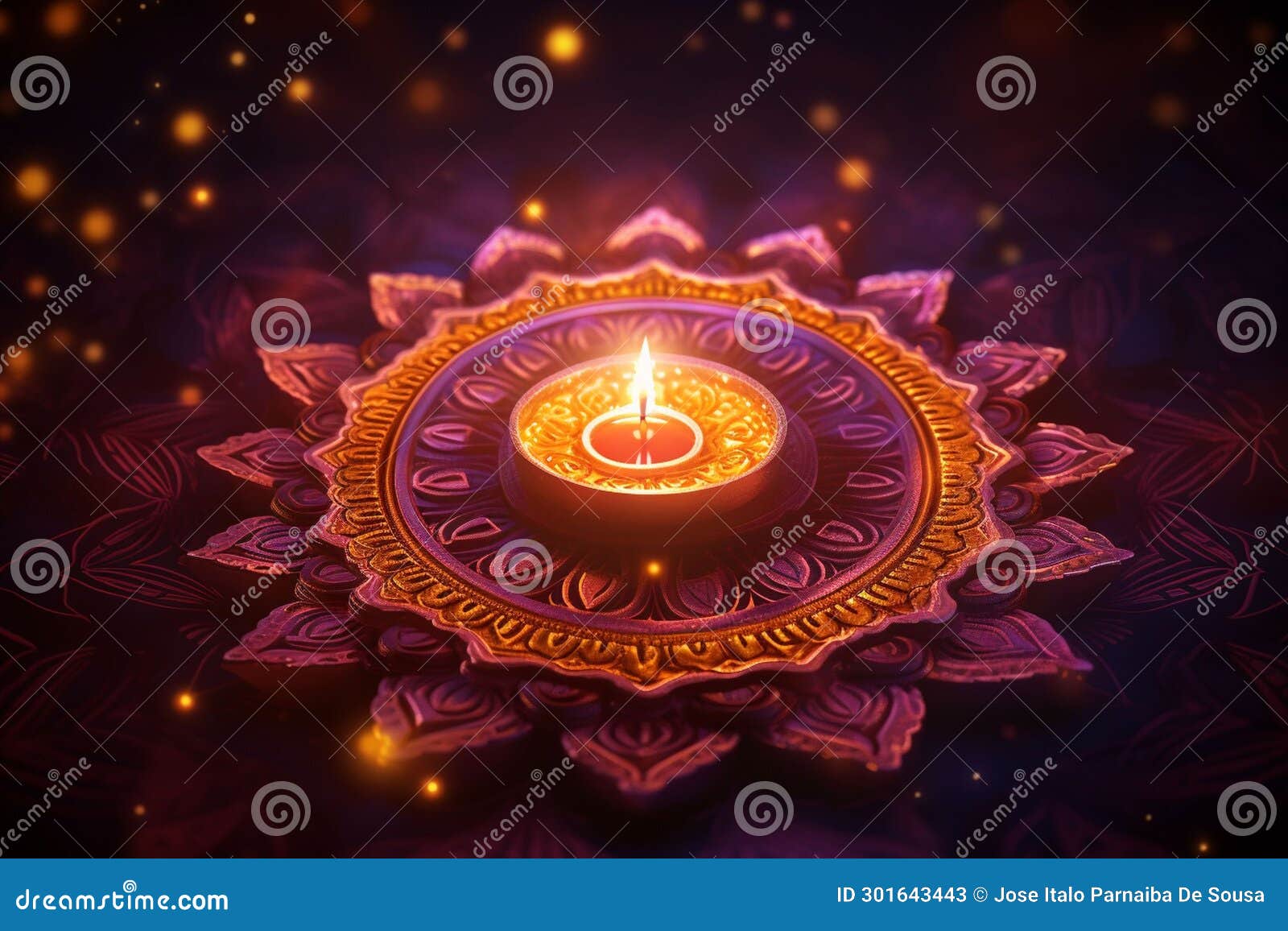 Traditional Diwali Banner with Rangoli Patterns Stock Illustration ...