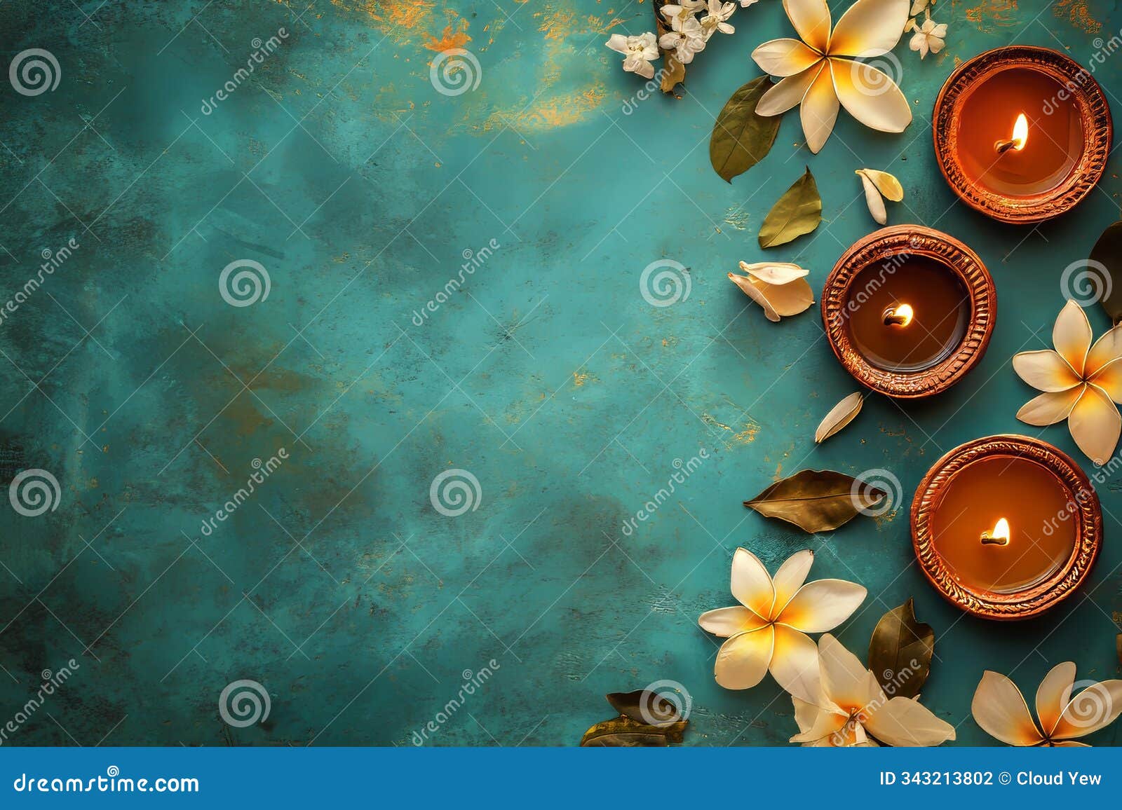 Traditional Diwali Items in a Creative Poster Layout Stock Illustration ...