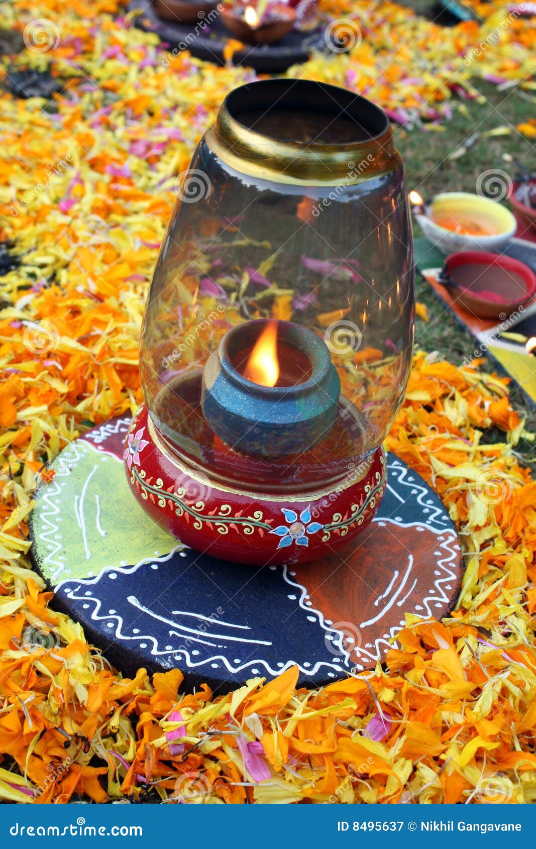 Traditional Diwali Lamp stock image. Image of colourful - 8495637