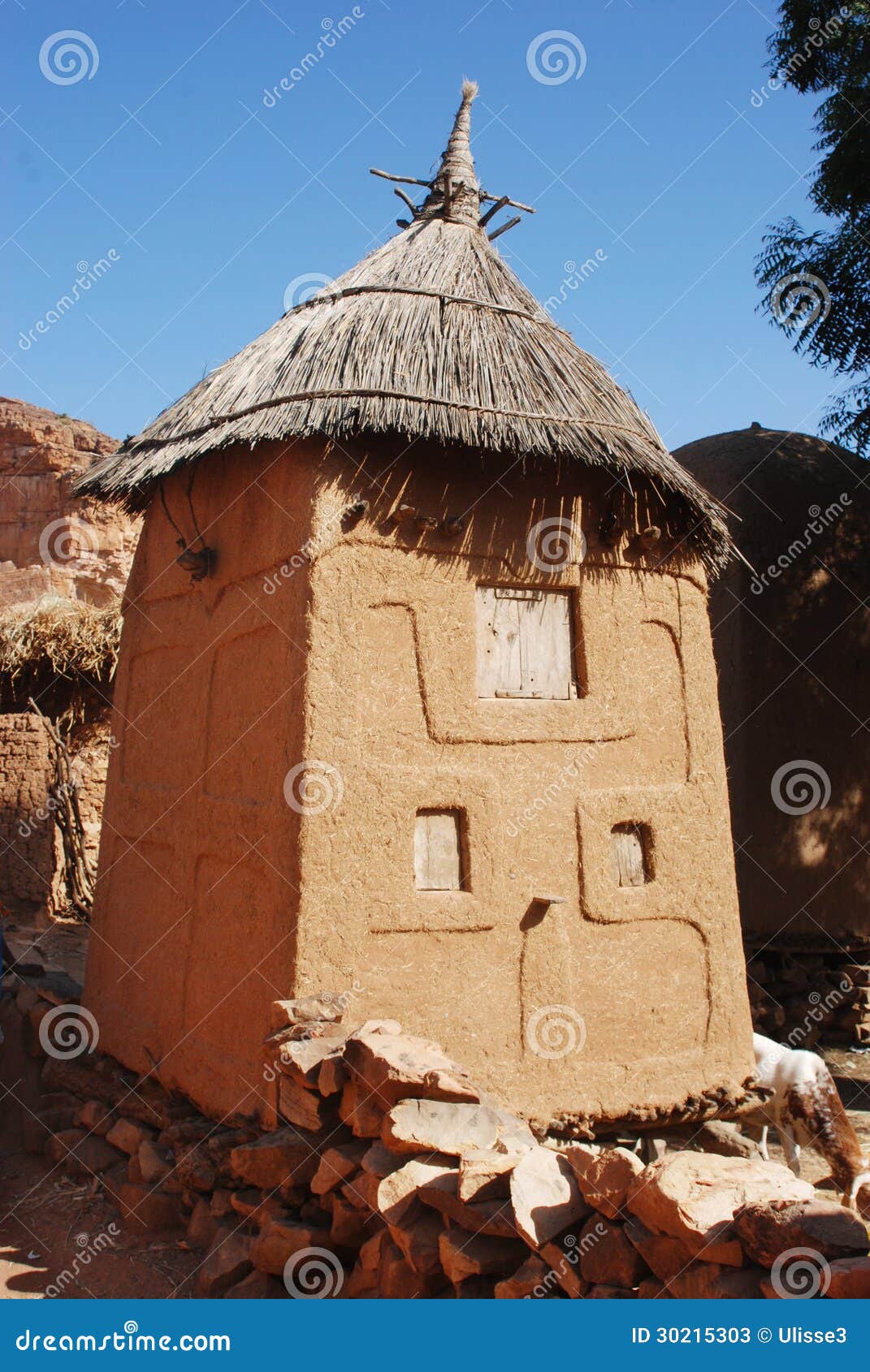 A Traditional Building in the Dogon Village of Songo, Mali, Africa ...