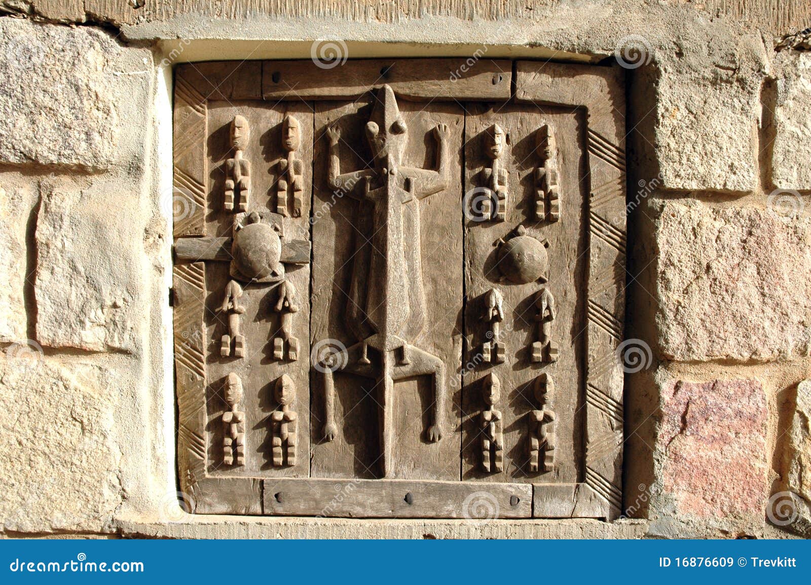 Traditional Dogon Carved Granary Door Stock Image - Image of horizontal ...