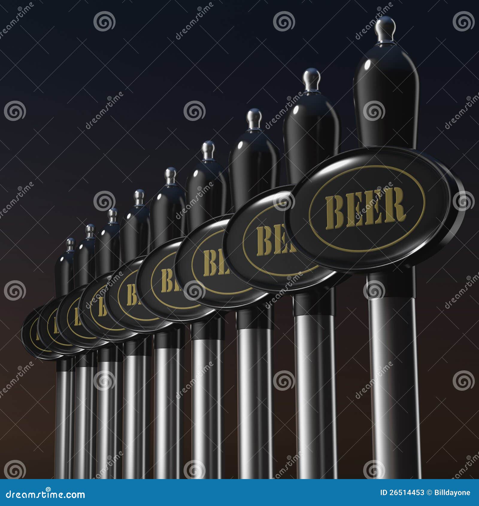 Traditional draft beer tap stock illustration. Illustration of draught ...