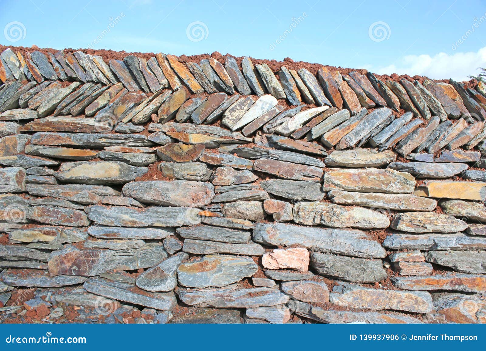 Dry Stone Wall, Devon stock photo. Image of rock, traditional - 139937906