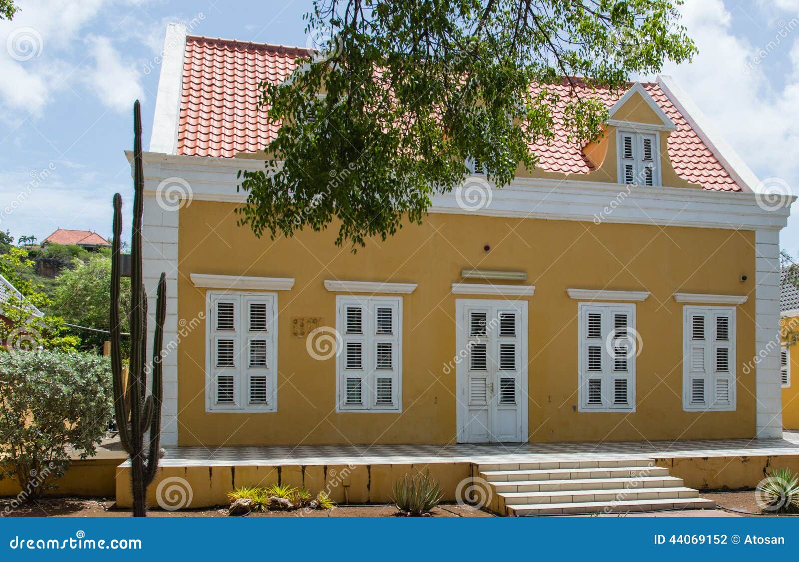 Traditional Dutch Colonial Style Building Stock Photo - Image of ...