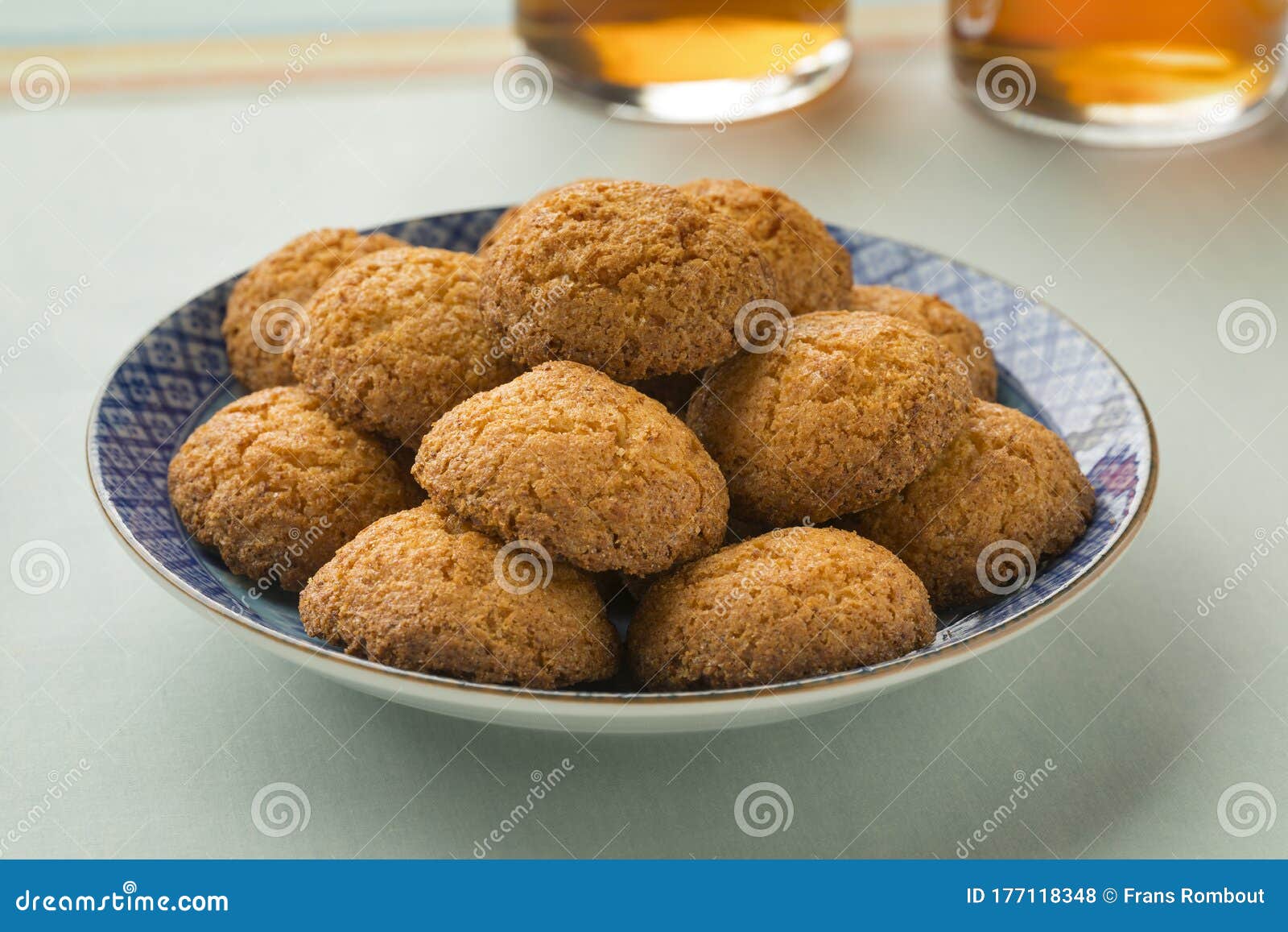 Traditional Dutch Cookies Called Bitterkoekjes Stock Photo - Image of ...