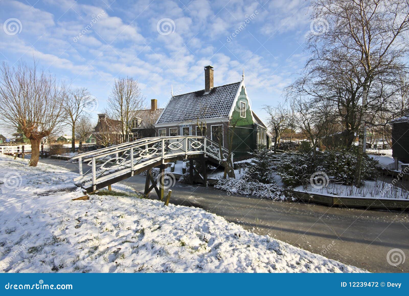 Traditional Dutch House in the Netherlands Stock Photo - Image of blue ...