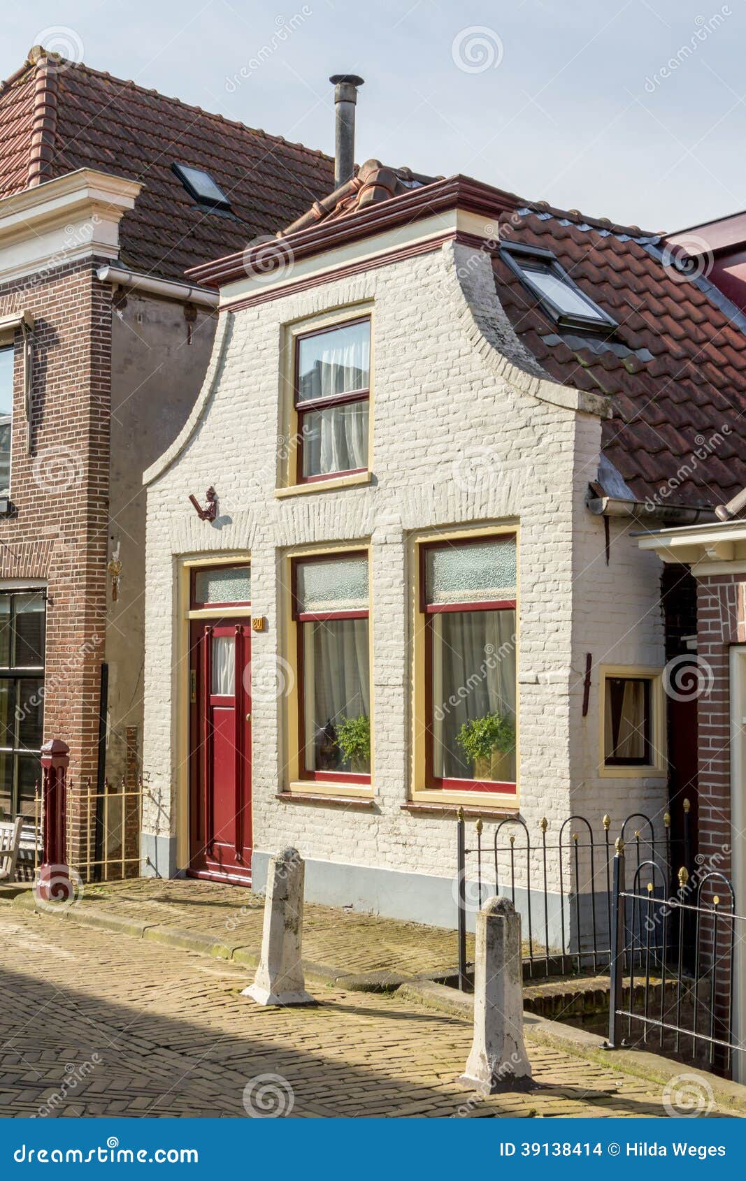 Traditional Dutch House in a Small Village Stock Photo - Image of ...