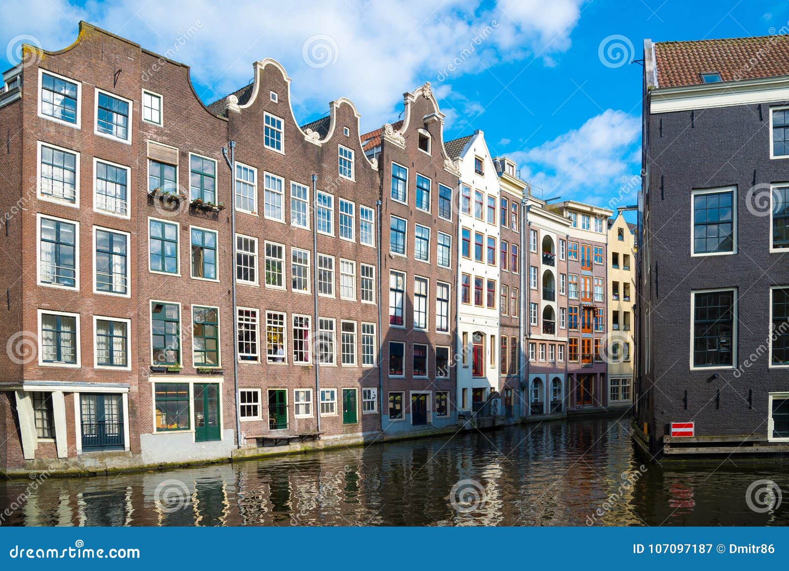 Traditional Dutch Medieval Buildings in Amsterdam Stock Image - Image ...