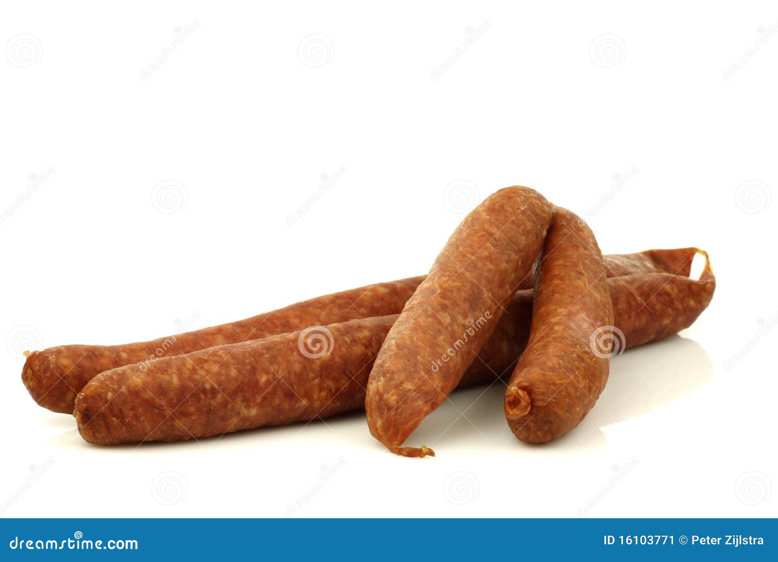 Traditional Dutch Smoked and Dried Sausages Stock Image - Image of ...